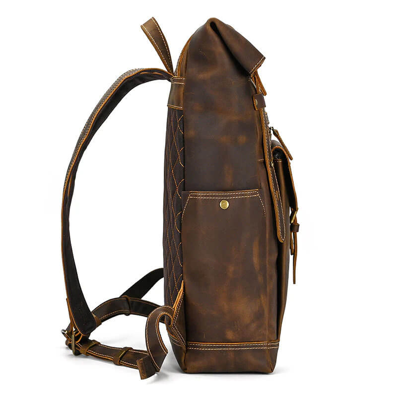 Classic Retro Leather Travel Backpack – Backpack For Sale
