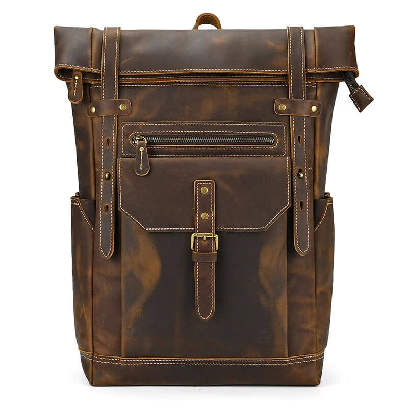 Classic Retro Leather Travel Backpack – Backpack For Sale