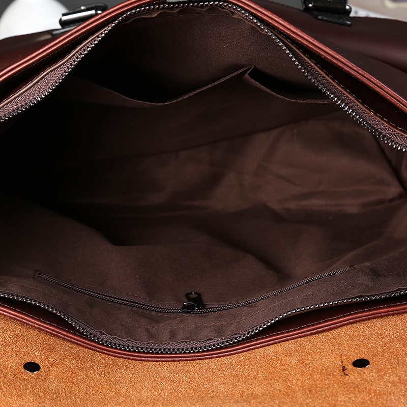 Leather Briefcase Messenger Bag | Unique Leather Bags