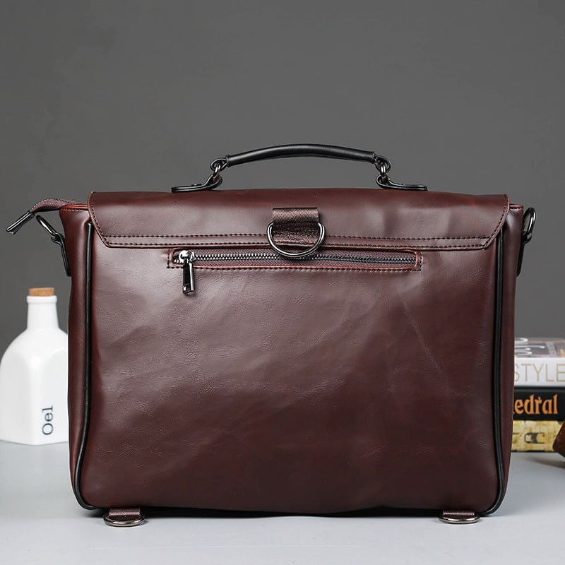 Leather Briefcase Messenger Bag | Unique Leather Bags