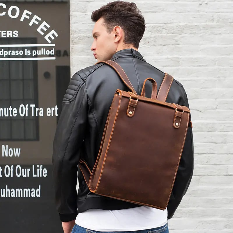 Minimalist Leather Backpack – Leather Laptop Backpack | Unique