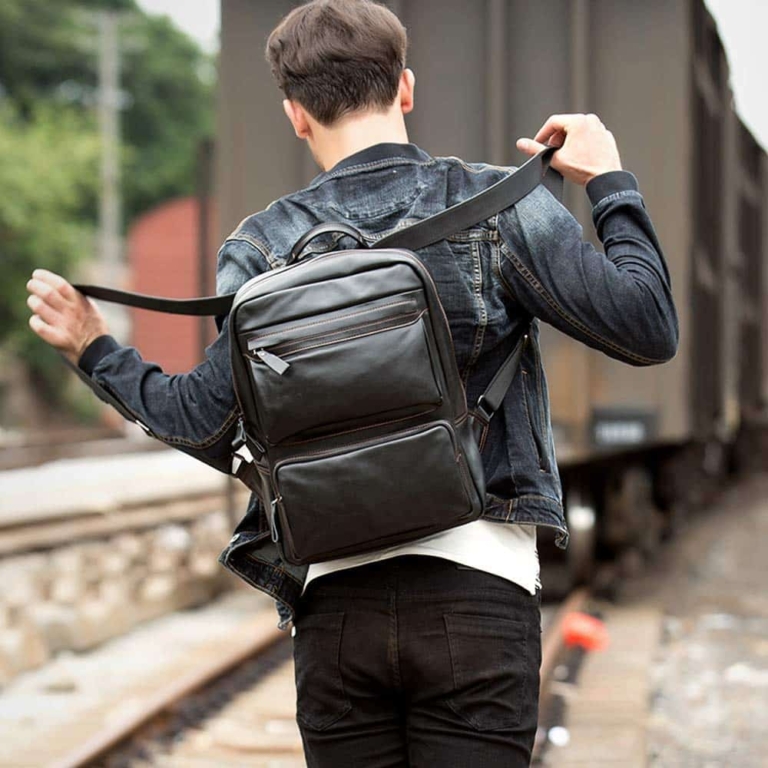 Messina Pebbled Leather Backpack – Unique Leather Bags