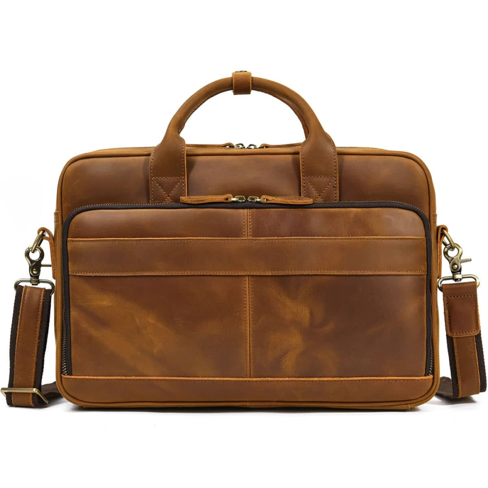Leather Briefcase Messenger Bag | Unique Leather Bags